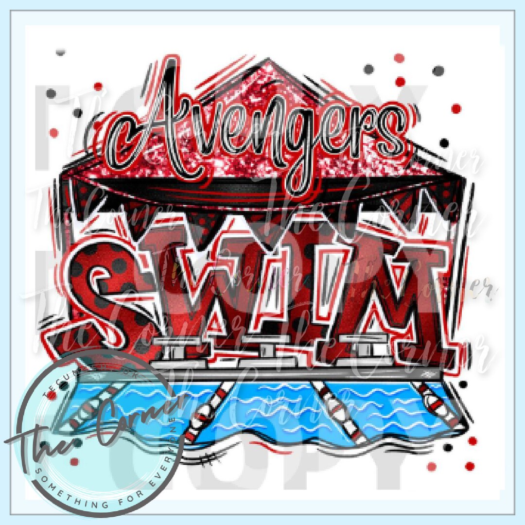 Custom Swim Team Heat Transfer Htv- Swimming Team Sublimation- Panthers ...