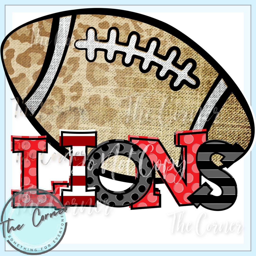 Lions Heat Press Transfer- Go Lions Mascot HTV Transfer- Football Team ...