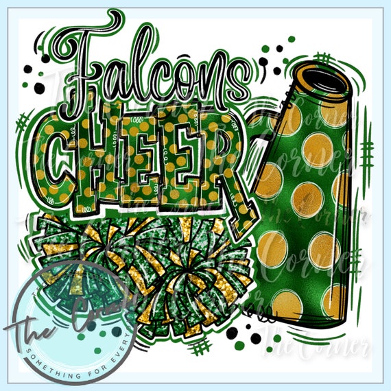 Falcons Cheer Heat Press Transfer Go Falcons Mascot HTV - Etsy