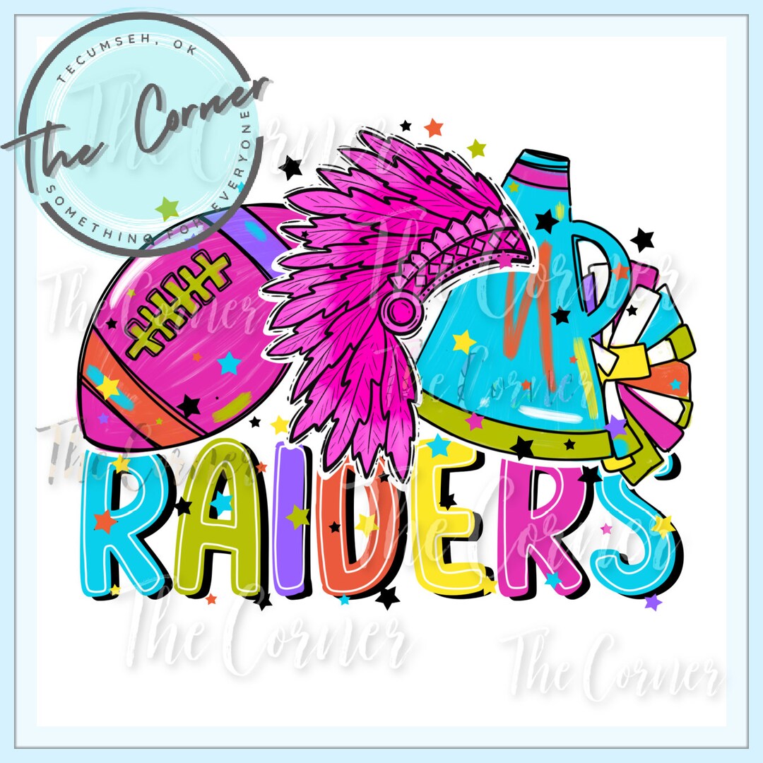 Raiders Heat Press Transfer- Raider Mascot HTV Transfer- Football Team ...