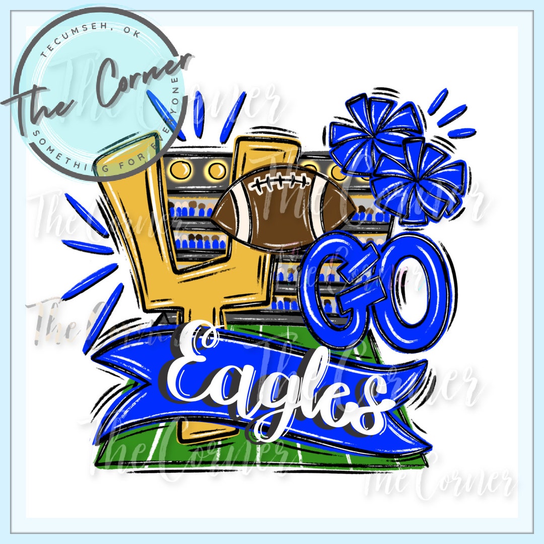 Eagle Football Heat Press Transfer- Eagle Cheer HTV Transfer- Football ...