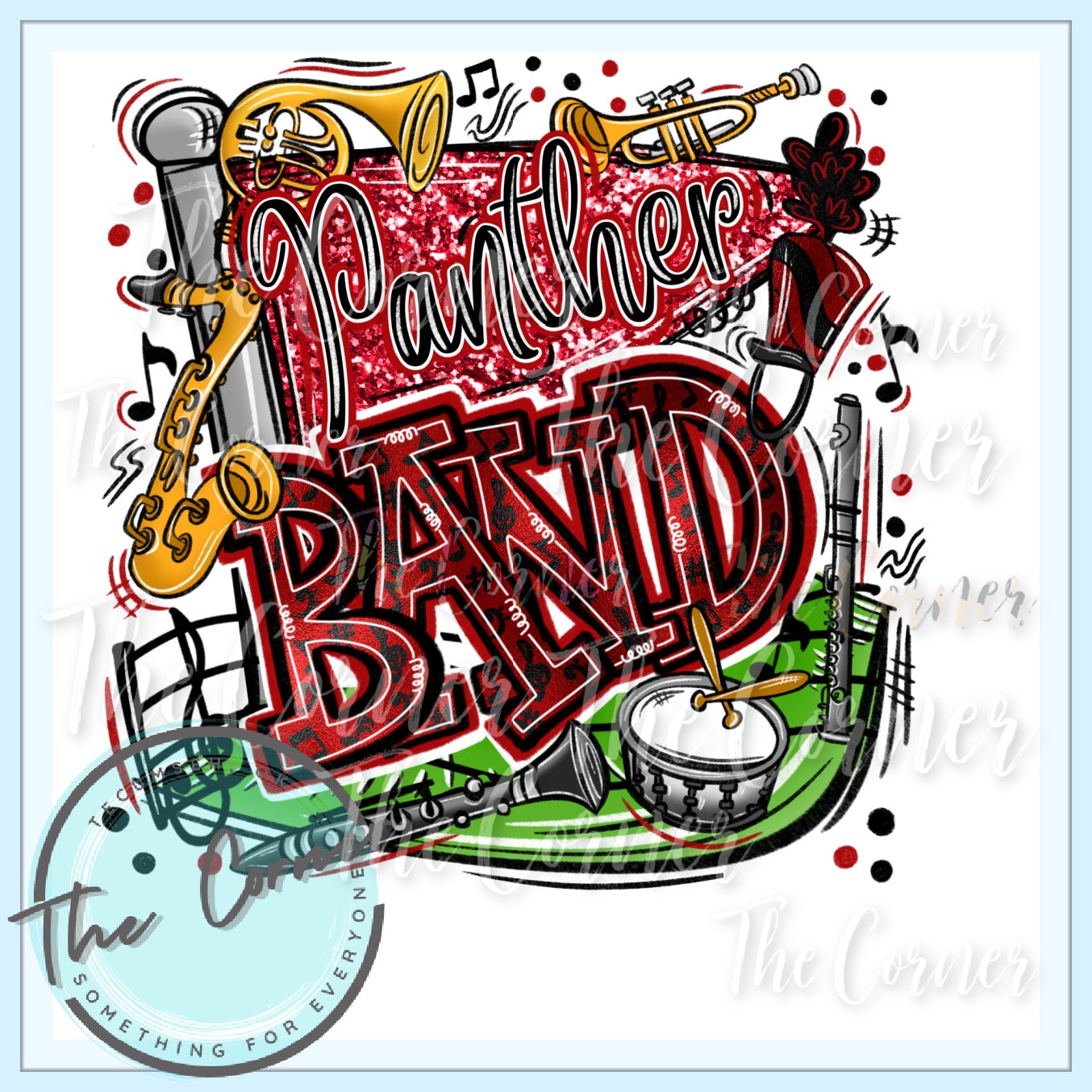 Panther Heat Press Transfer- Panthers Band Mascot HTV Transfer- Band ...