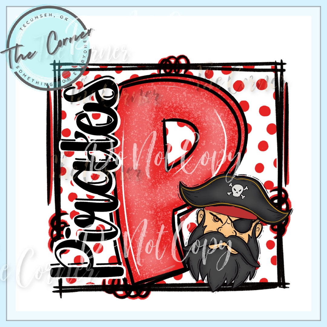 Pirates Heat Transfer Pirate Mascot HTV Transfer Football Team ...