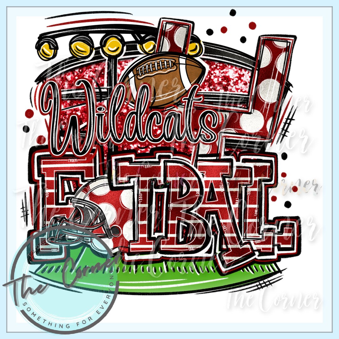 Wildcats Heat Press Transfer- Wildcats Mascot HTV Transfer- Football ...