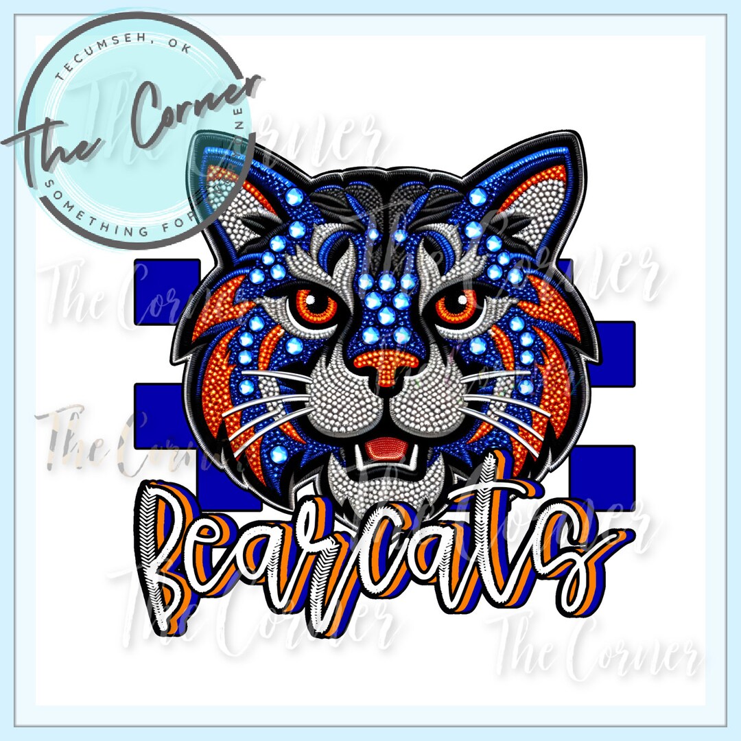 Bearcat Heat Transfer- Bearcats Mascot HTV Transfer- Football ...