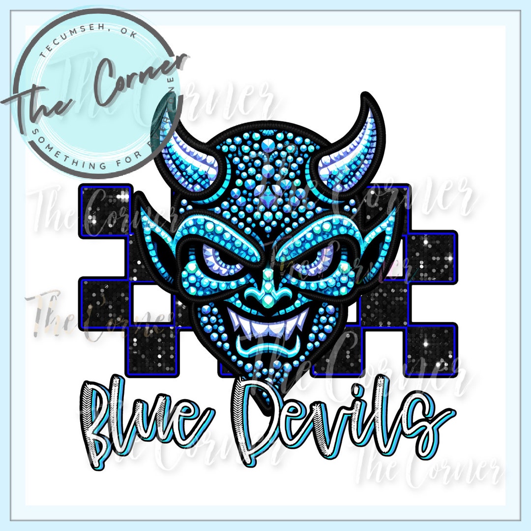 Blue Devils Heat Press Transfer Go Devils Mascot HTV Transfer Football ...