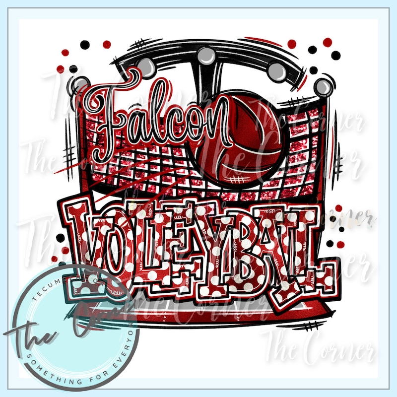 Falcon Volleyball Svg - Etsy
