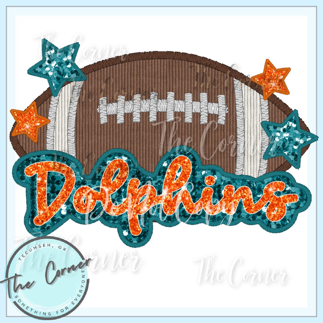Dolphins Heat Press Transfer- Go Dolphins Mascot HTV Transfer- Football ...