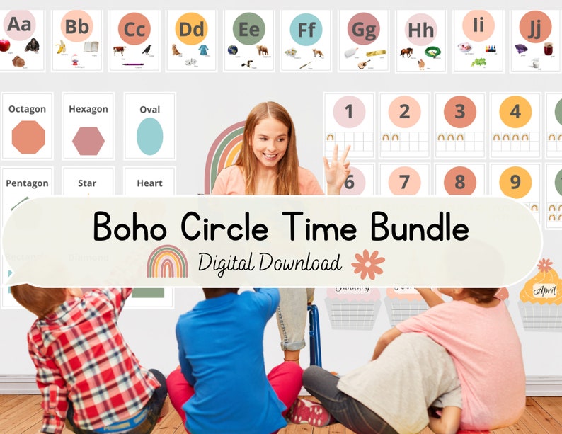 Boho Classroom Circle Time Decor Bundle - Etsy