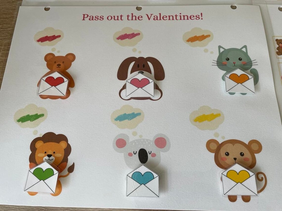 Valentine's Day Printable Craft Busy Book Picture | Etsy