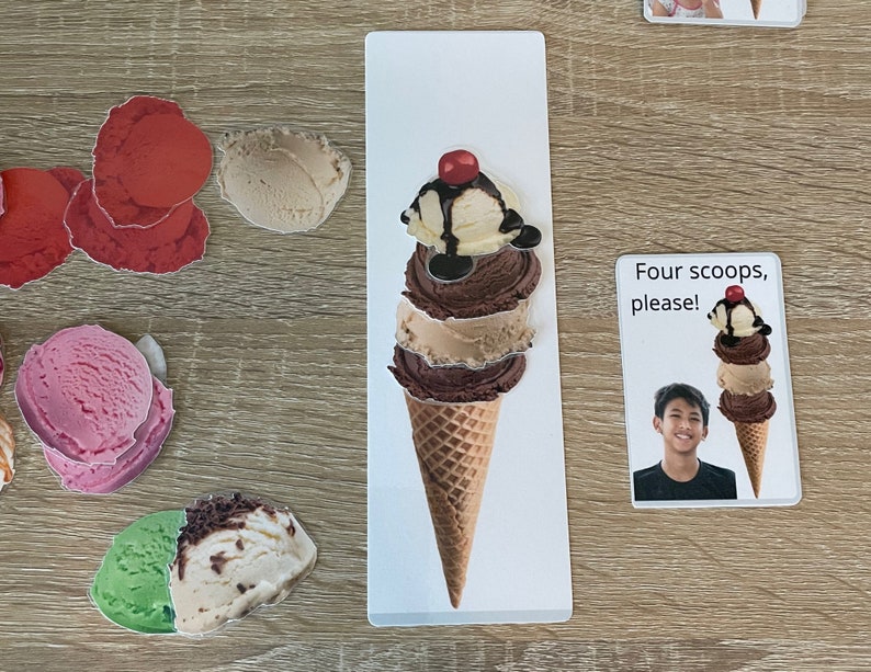 Digital Download - Ice Cream Shop Task Bag, Counting and Sequencing ...