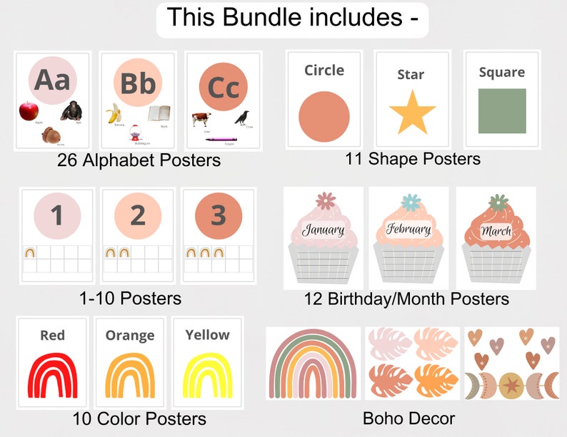 Boho Classroom Circle Time Decor Bundle - Etsy