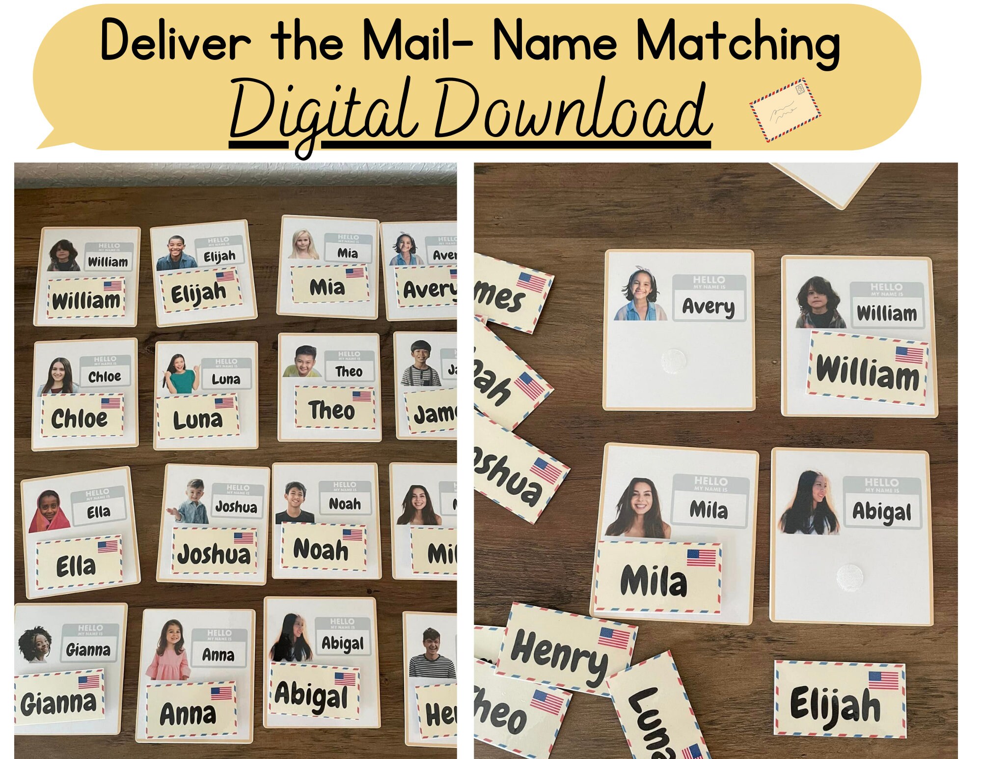 Deliver the Mail - Name Matching, Digital Download for Children ...