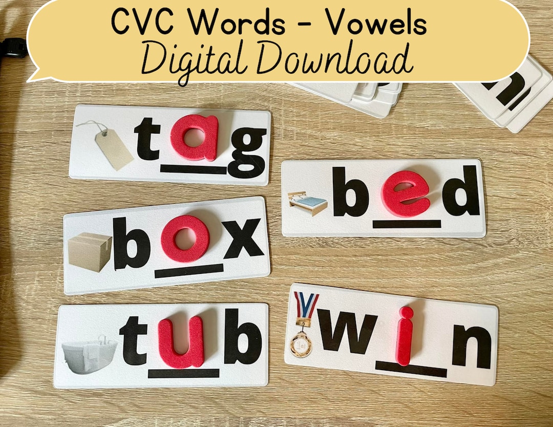 CVC Words Vowel Practice, Consonants and Vowels, Literacy Learning ...