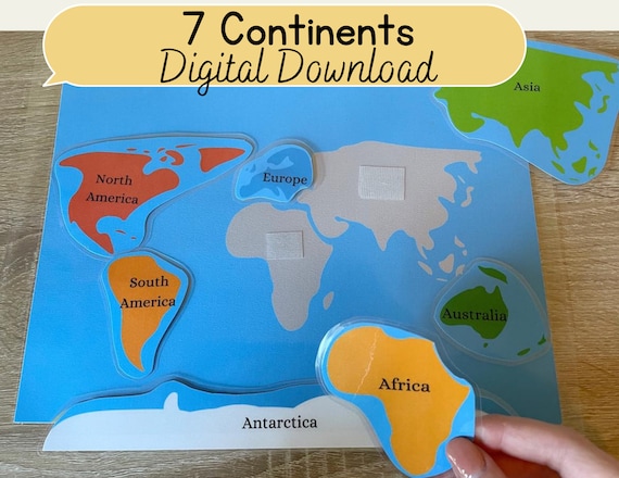 Digital Download 7 Continents of Our World Busy Book Page | Etsy