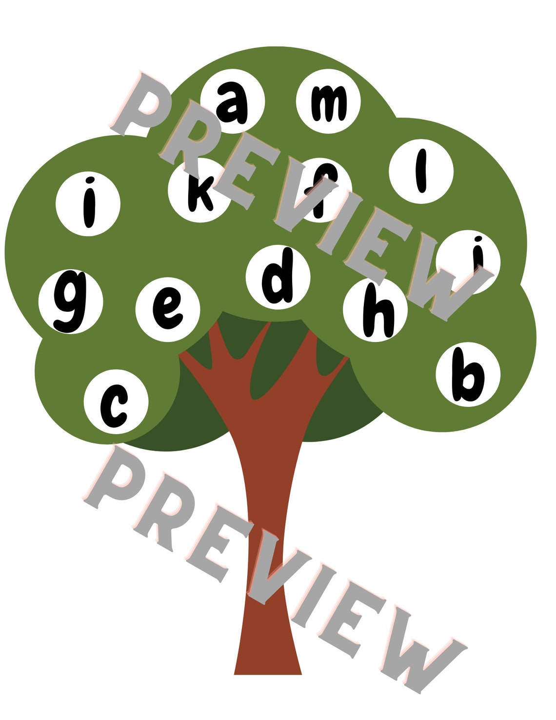 Apple Tree Alphabet Matching Activity – Preschool Printable (digital ...