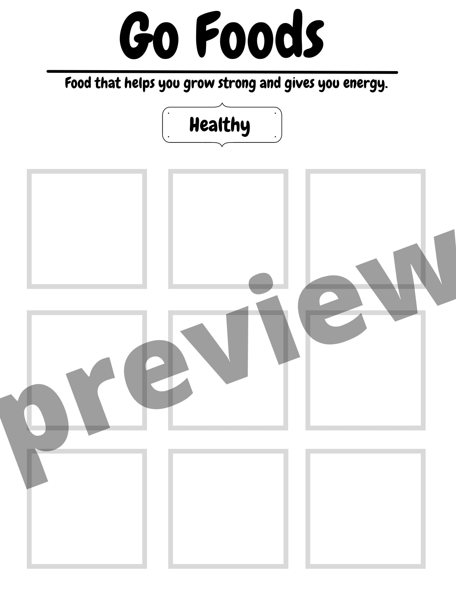 Toys Healthy vs Unhealthy Whoa Foods Vs Go Foods Sorting - Busy Book ...
