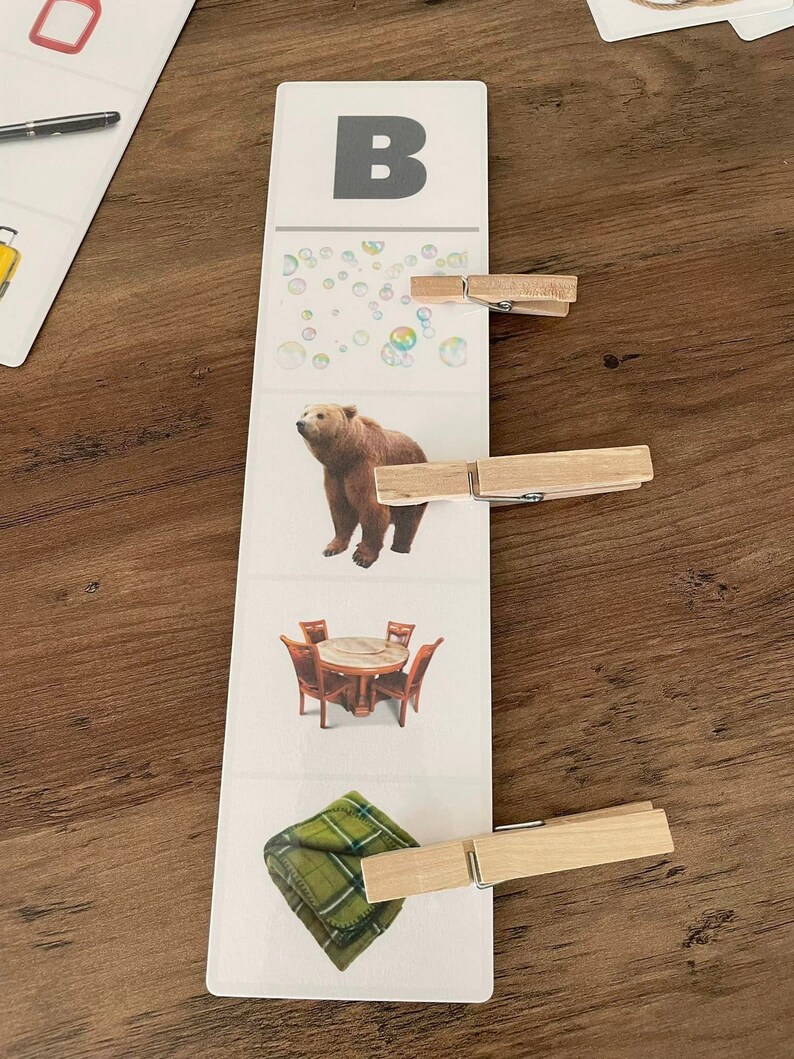 Digital Beginning Sound Clip Cards Task Bag - Etsy