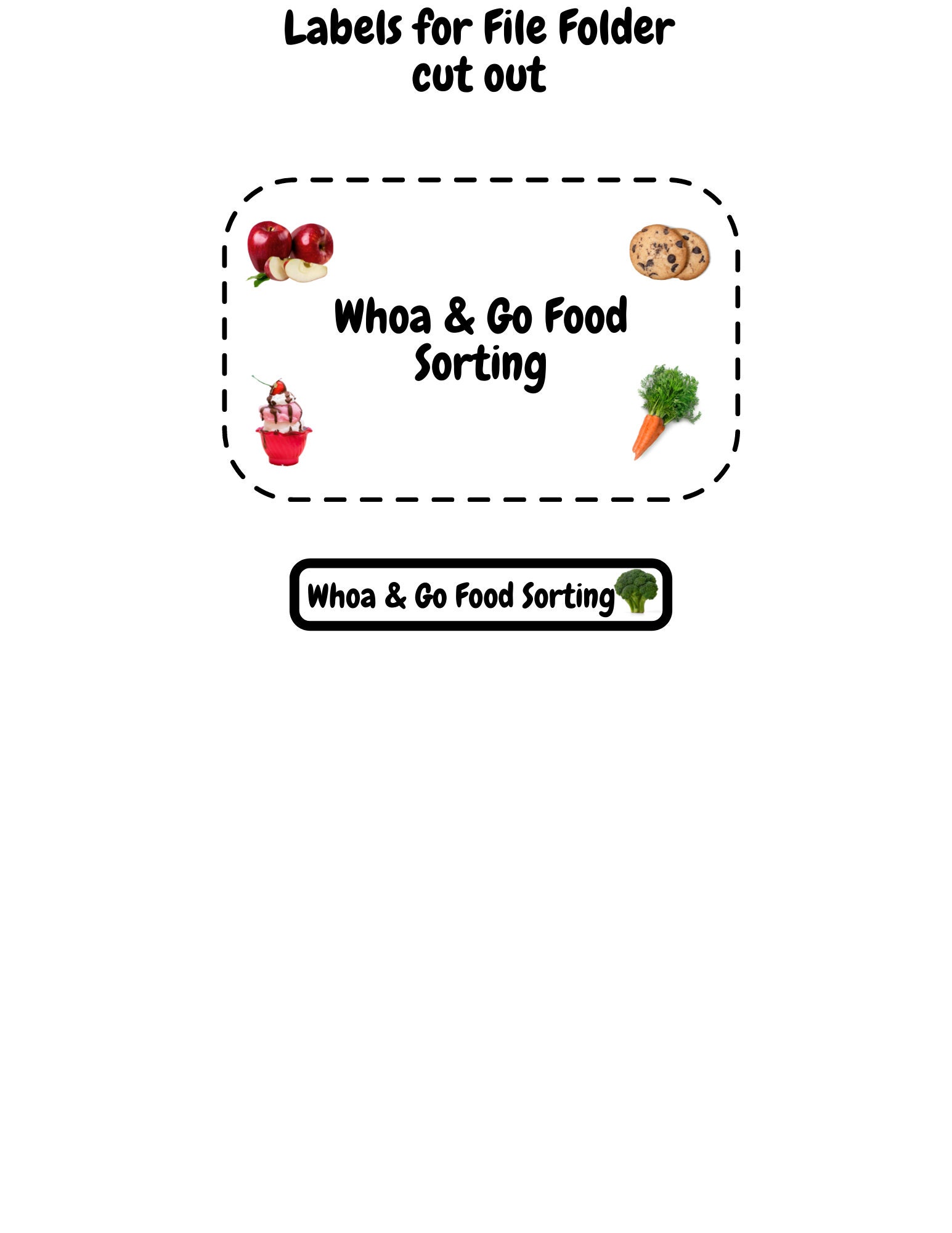Whoa Foods Vs Go Foods Sorting (healthy Vs Unhealthy) - Busy Book ...