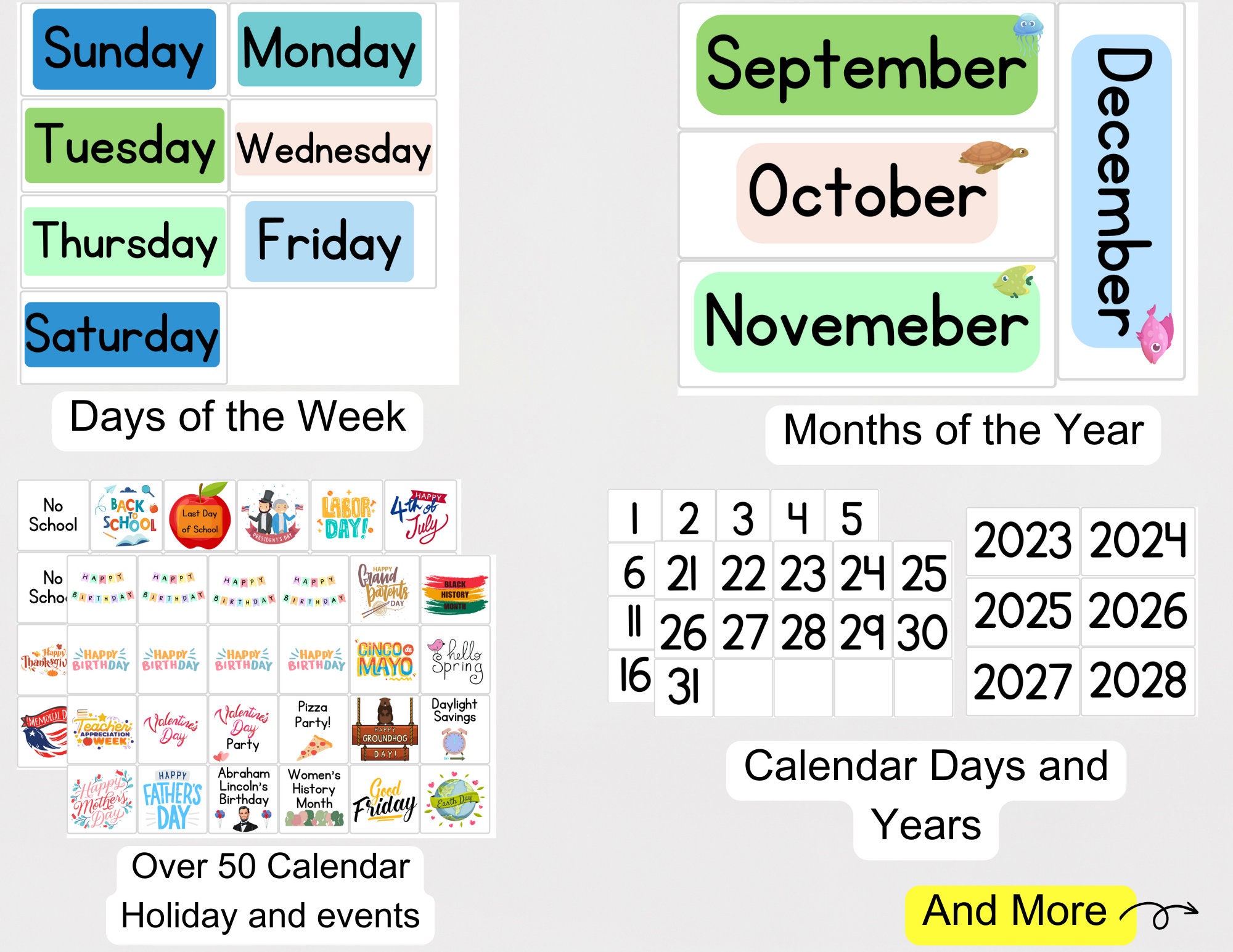 Ocean Calendar for Classroom - Etsy