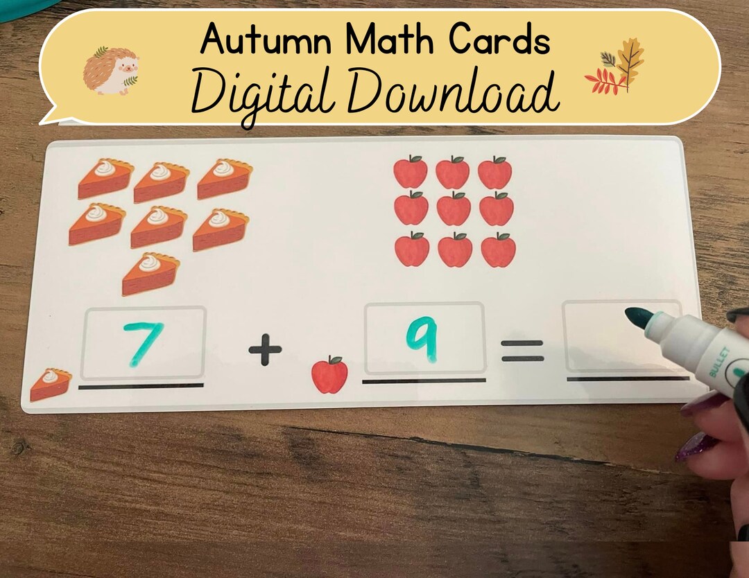Autumn Math Task Cards, Digital Download, Printables - Etsy