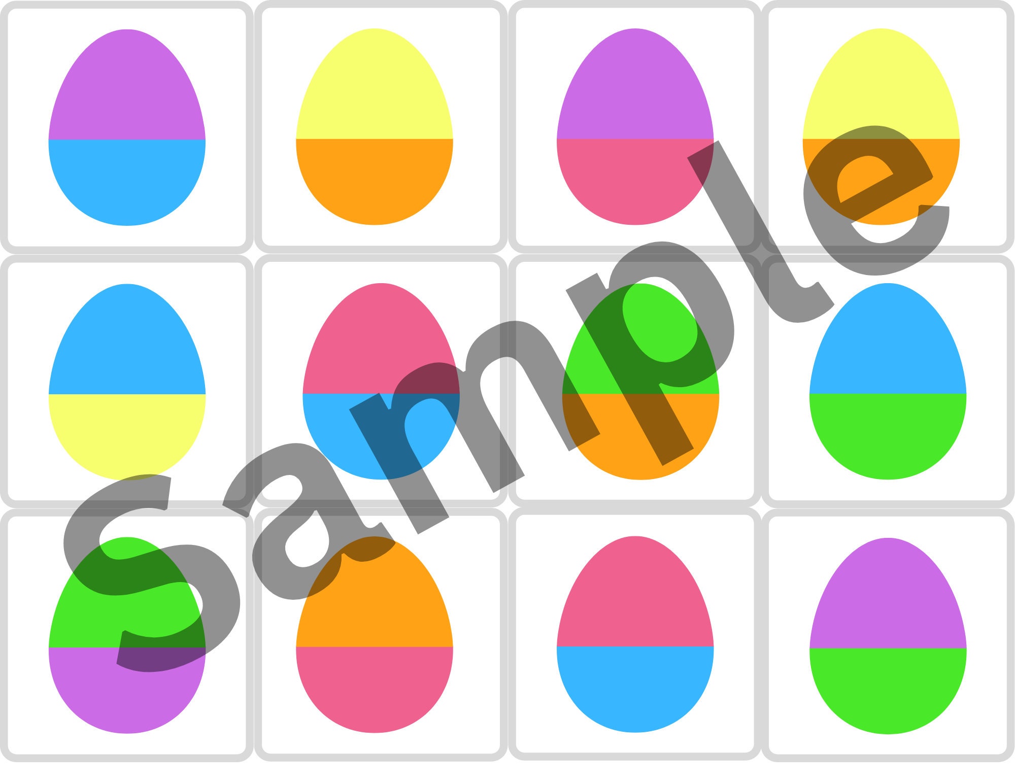 Egg Color Matching Digital Download - Etsy