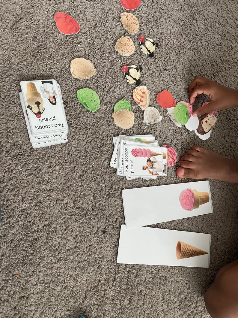 Digital Download - Ice Cream Shop Task Bag, Counting and Sequencing ...