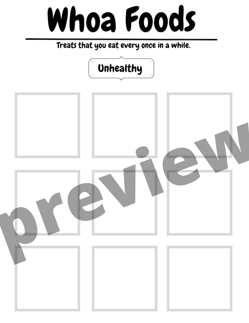 Whoa Foods Vs Go Foods Sorting (healthy Vs Unhealthy) - Busy Book ...