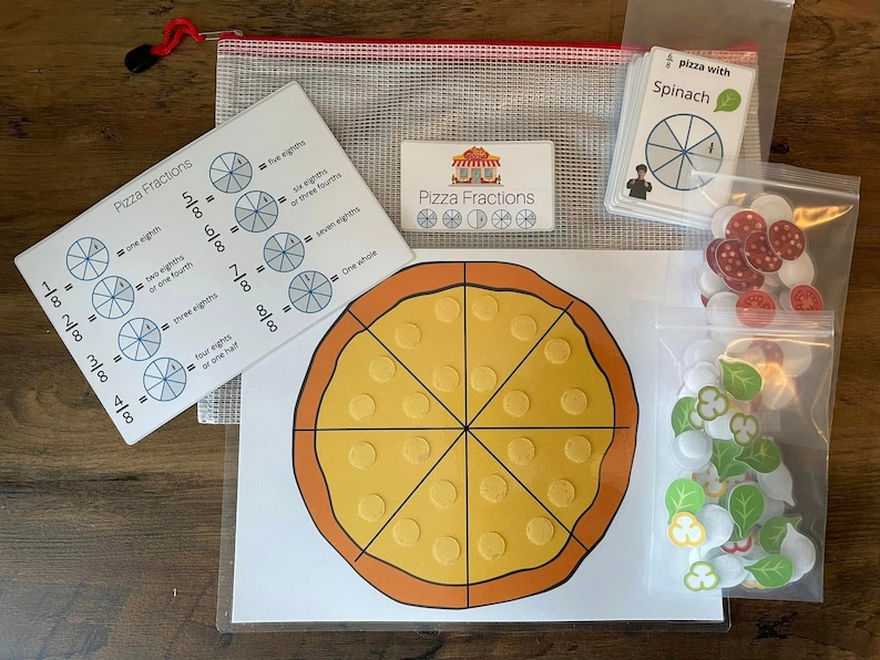 Digital Pizza Fractions Game - Etsy