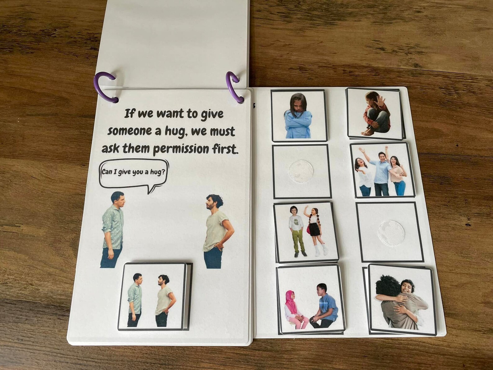 Hugging Adapted Book Social Story - Etsy