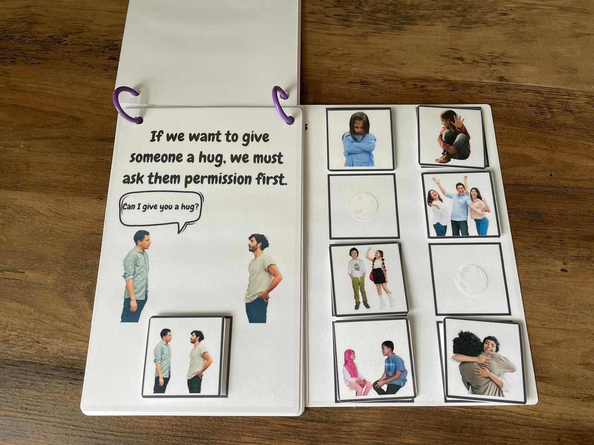 Hugging Adapted Book Social Story - Etsy