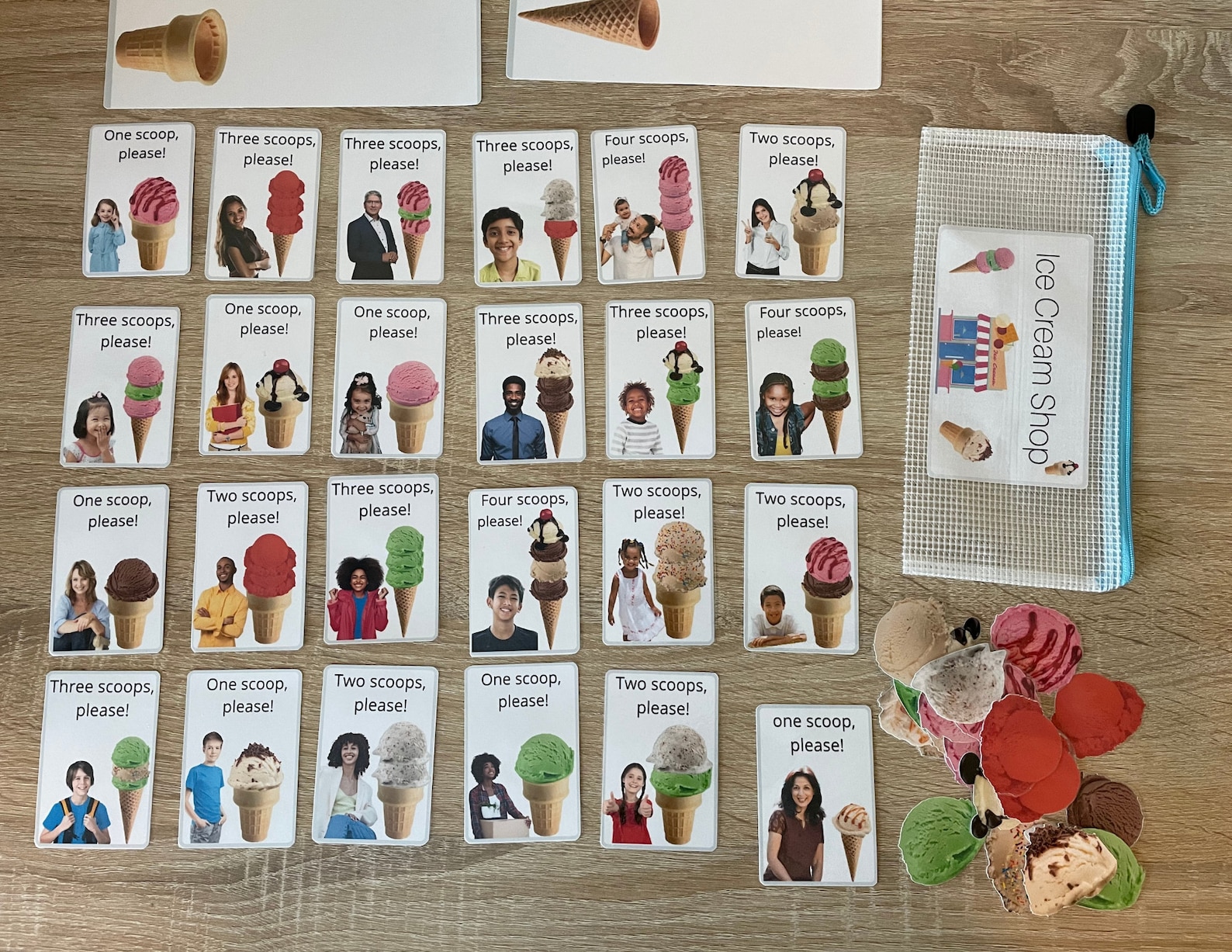 Digital Download - Ice Cream Shop Task Bag, Counting and Sequencing ...