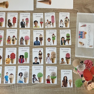 Digital Download - Ice Cream Shop Task Bag, Counting and Sequencing ...