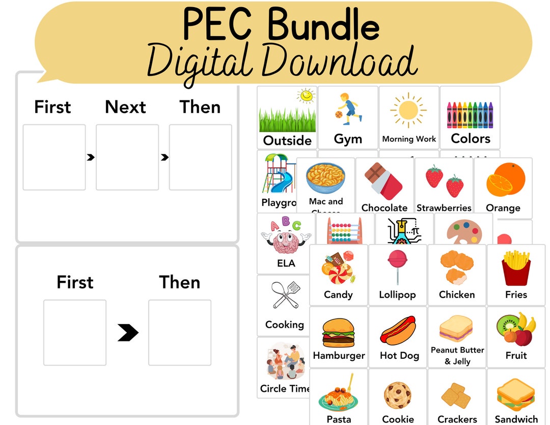 PEC Bundle, First/then, Visual Schedule - Etsy