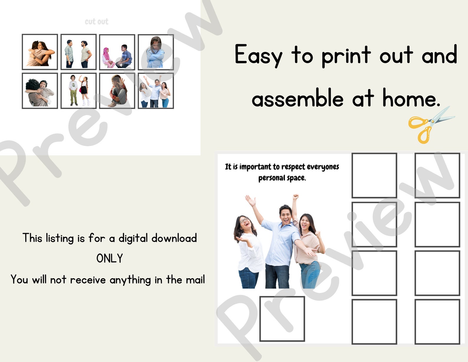 Hugging Adapted Book Social Story - Etsy