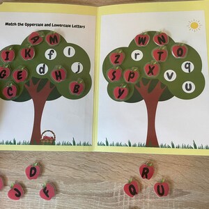 Digital Download - Uppercase and Lowercase Apple/orange Tree Matching ...