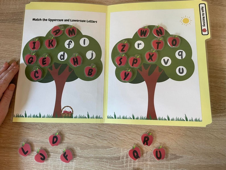 Digital Download - Uppercase and Lowercase Apple/orange Tree Matching ...