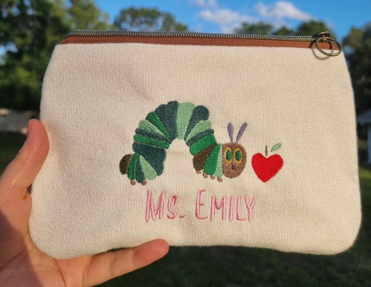 6x9 Handmade Custom Zipper Pouch School-themed - Etsy