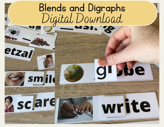 Blends and Digraphs Task Bag Digital Download Classroom - Etsy