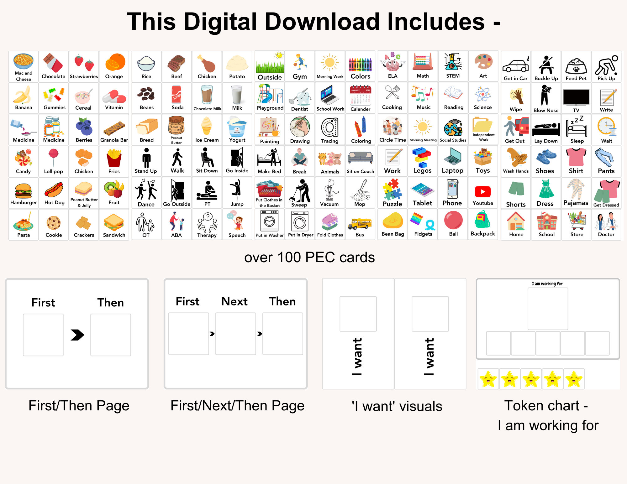 PEC Bundle, First/then, Visual Schedule - Etsy