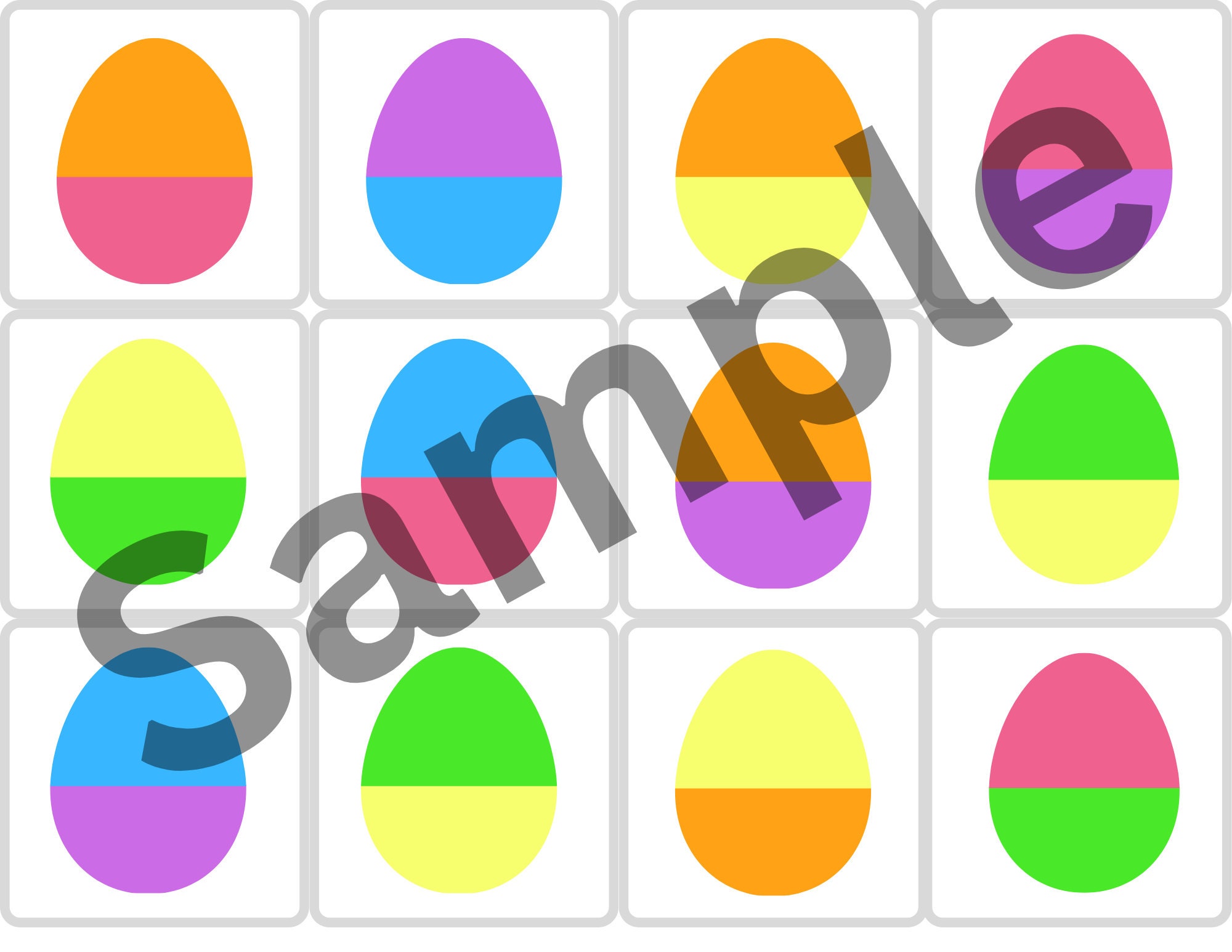 Egg Color Matching Digital Download - Etsy