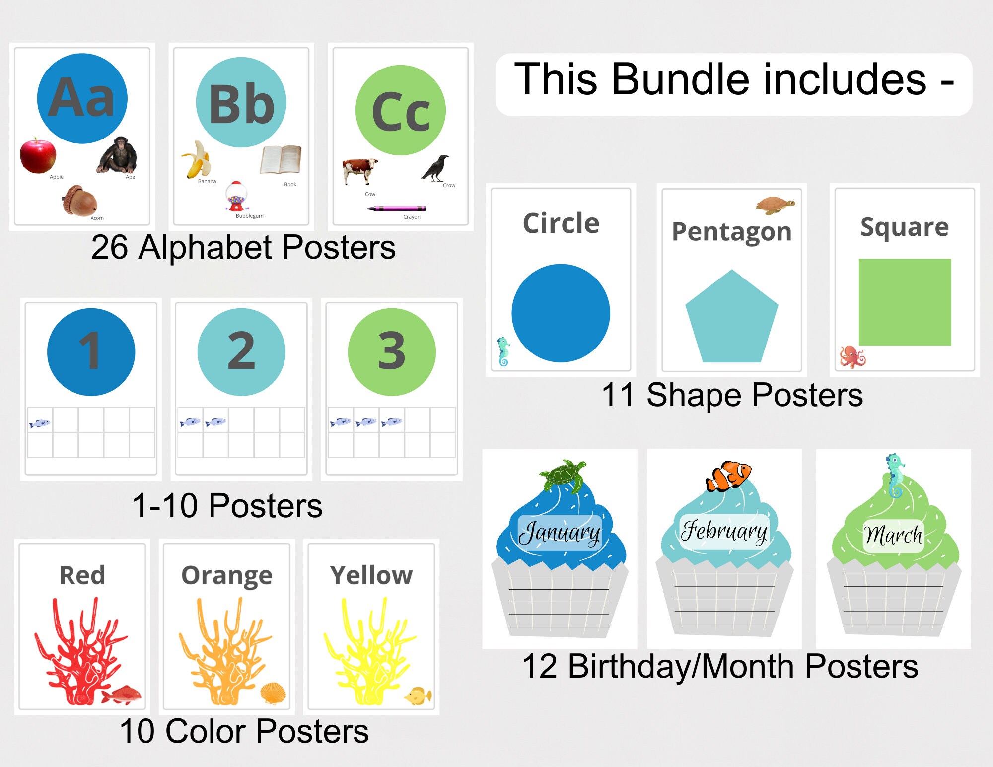 Ocean Classroom Circle Time Decor Bundle - Etsy