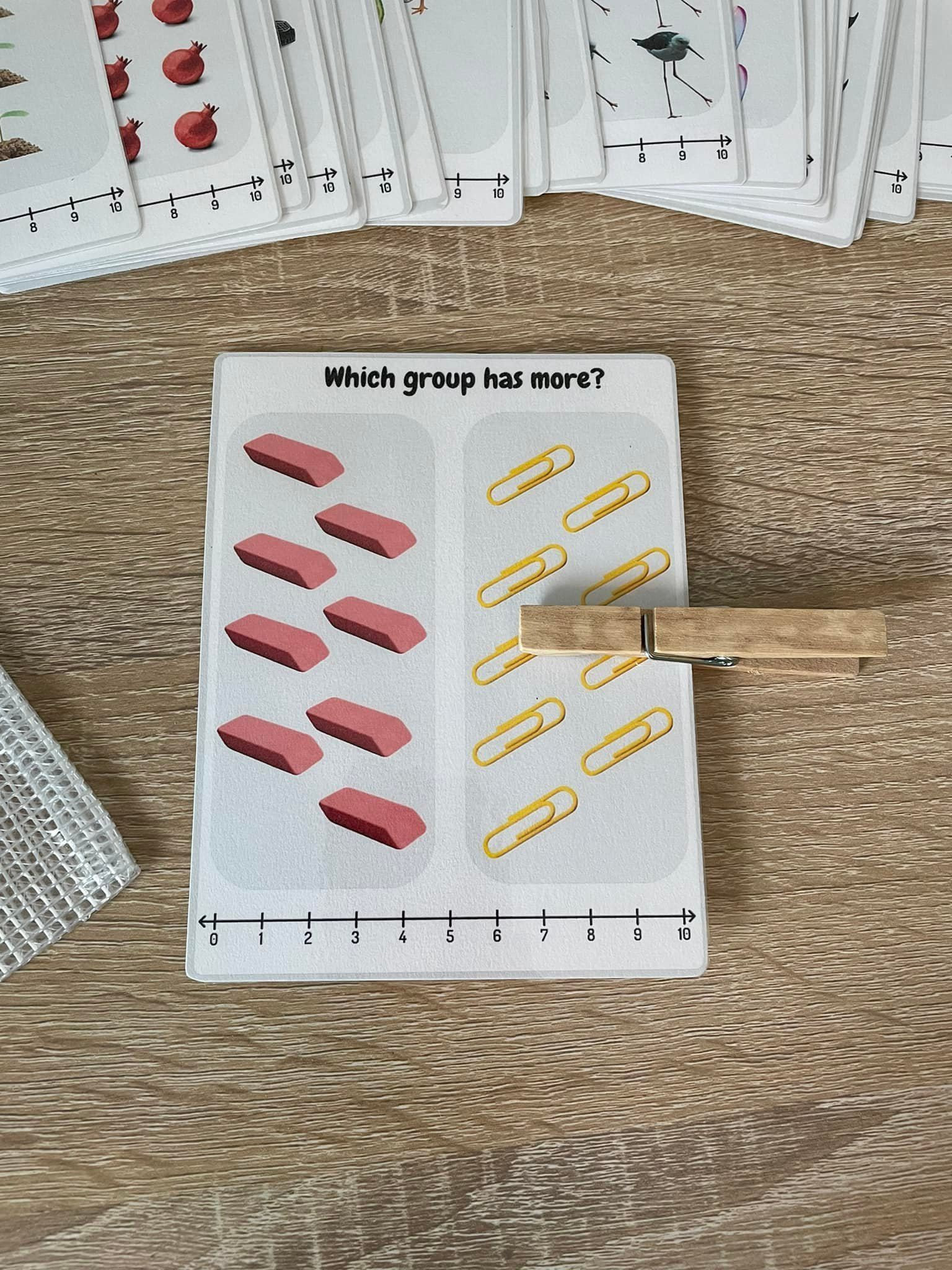 More or Less Task Cards Digital Download, Task Bag for Children and ...