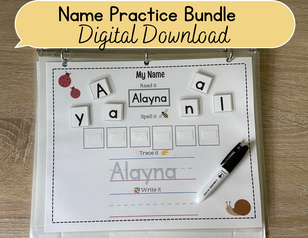 Digital Custom Name Learning Busy Book Pages, Learning Pages for ...