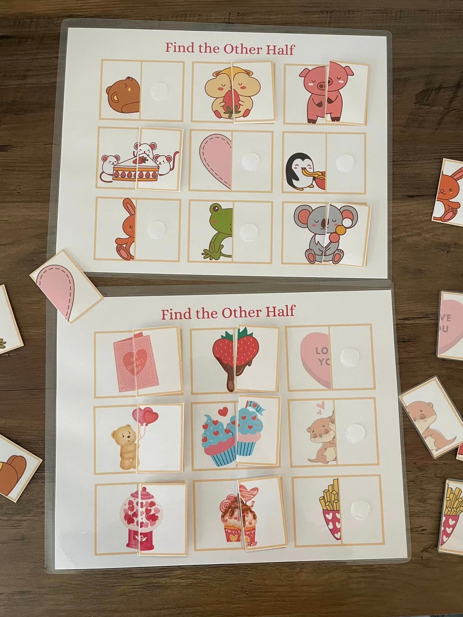 Valentine's Day, Printable Craft, Busy Book, Picture Puzzle, Color ...