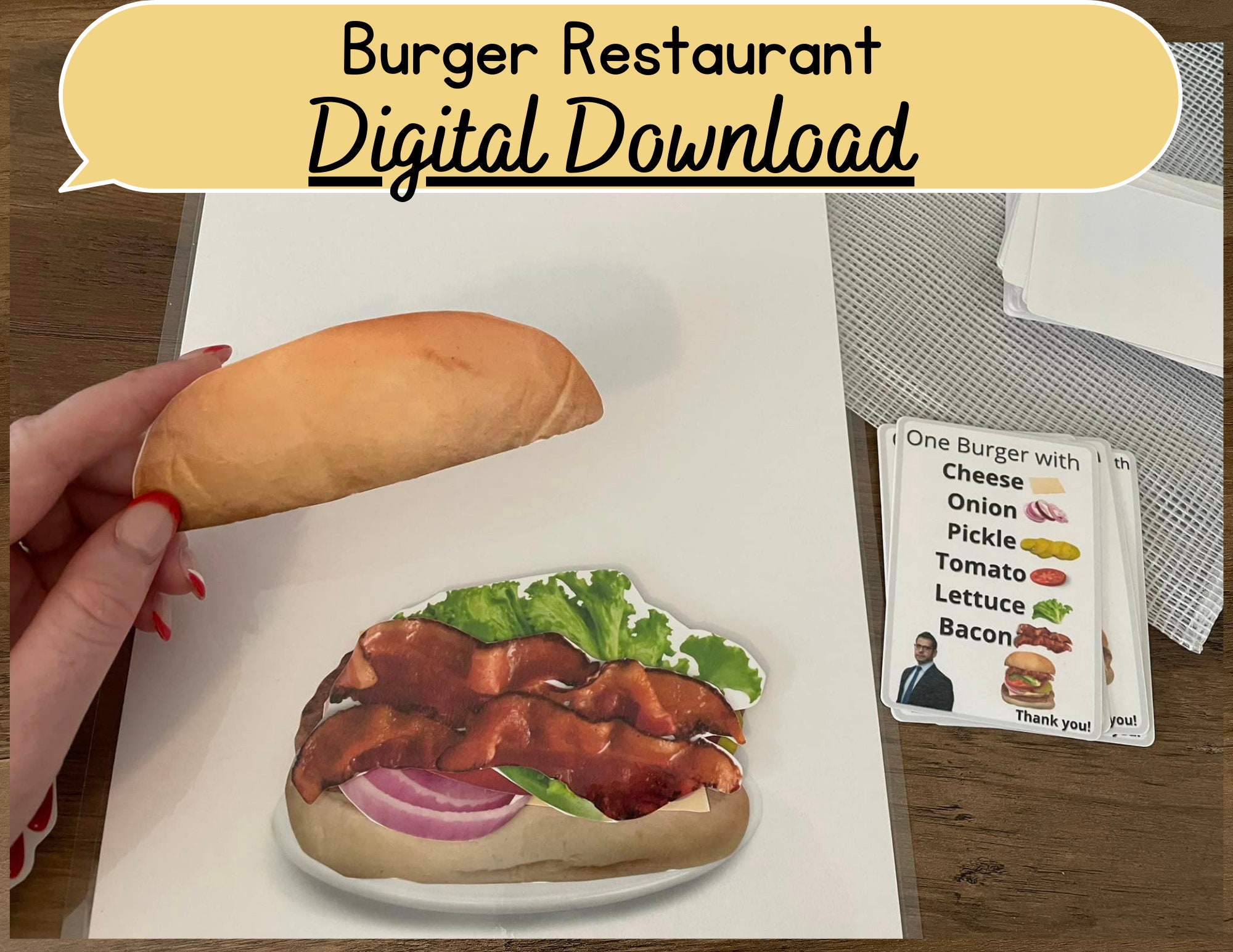 Burger Restaurant Digital Download - Etsy