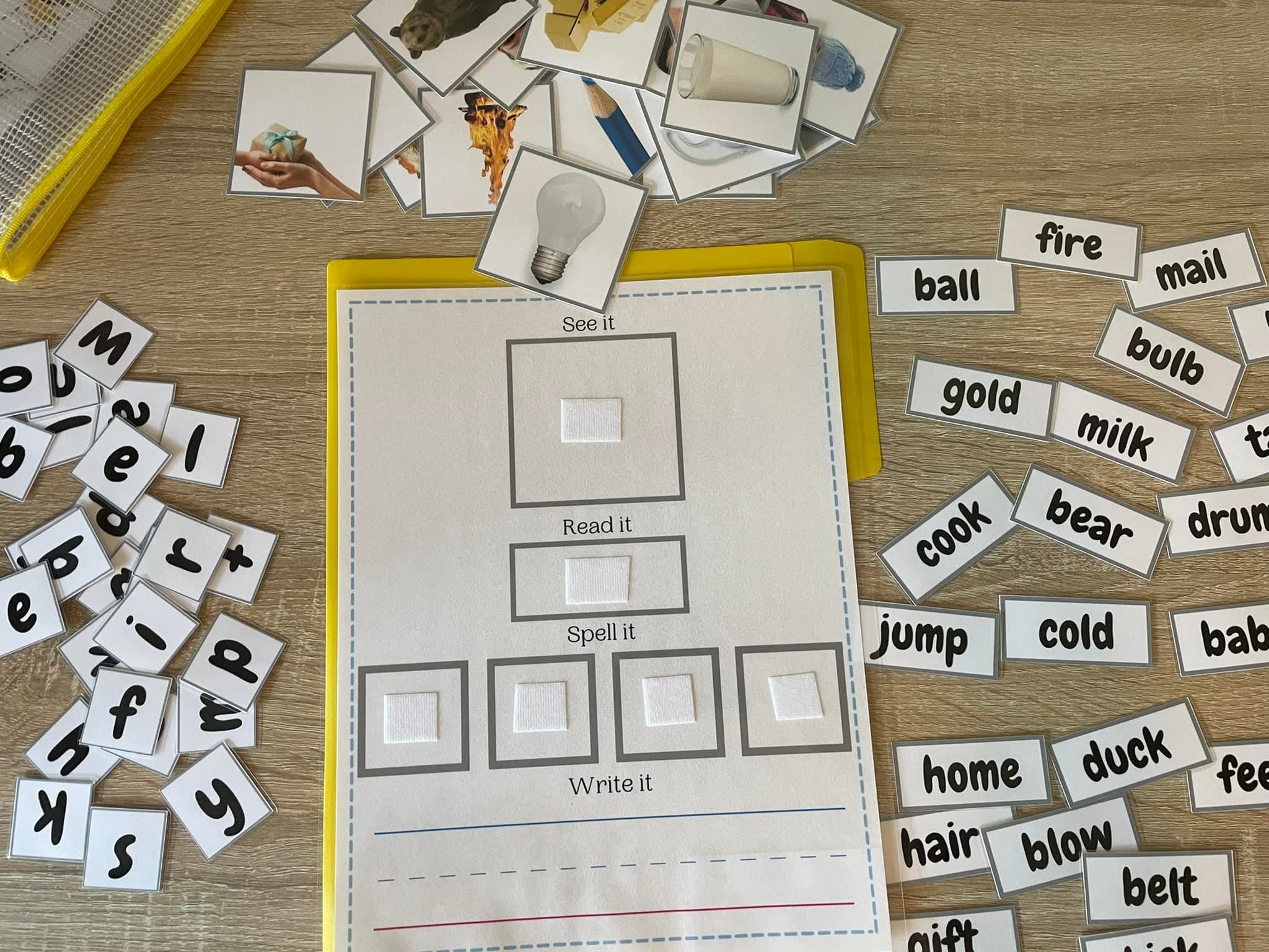 Digital Download, Four-letter-word Practice, Spelling, Picture Matching ...