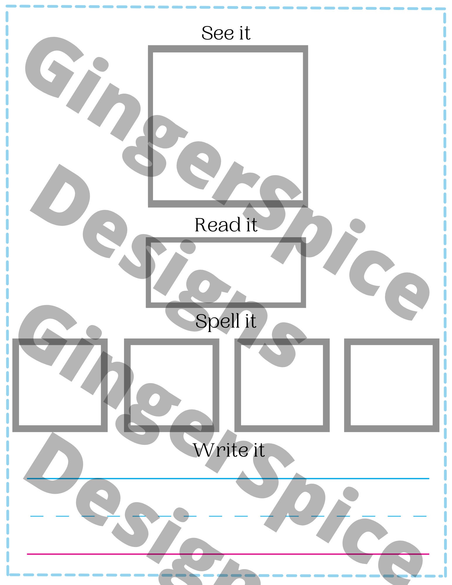 Digital Download, Four-letter-word Practice, Spelling, Picture Matching ...