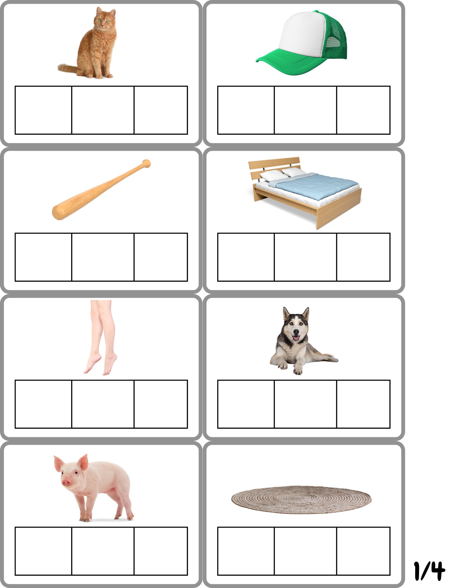 CVC Words Writing Practice Cards Digital Download - Etsy