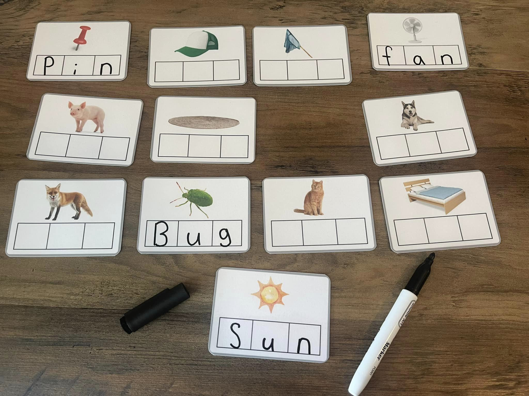 CVC Words Writing Practice Cards Digital Download - Etsy